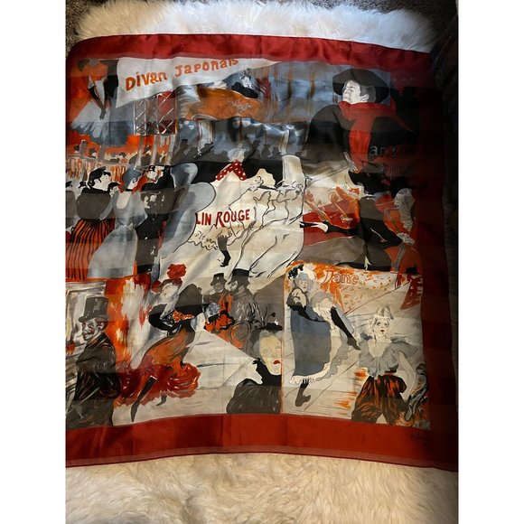 Patricia | Accessories | Vintage Patricia Paris Scarf Moulin Rouge As ...